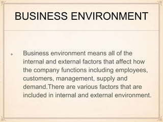 Factors affecting business environment | PPTX