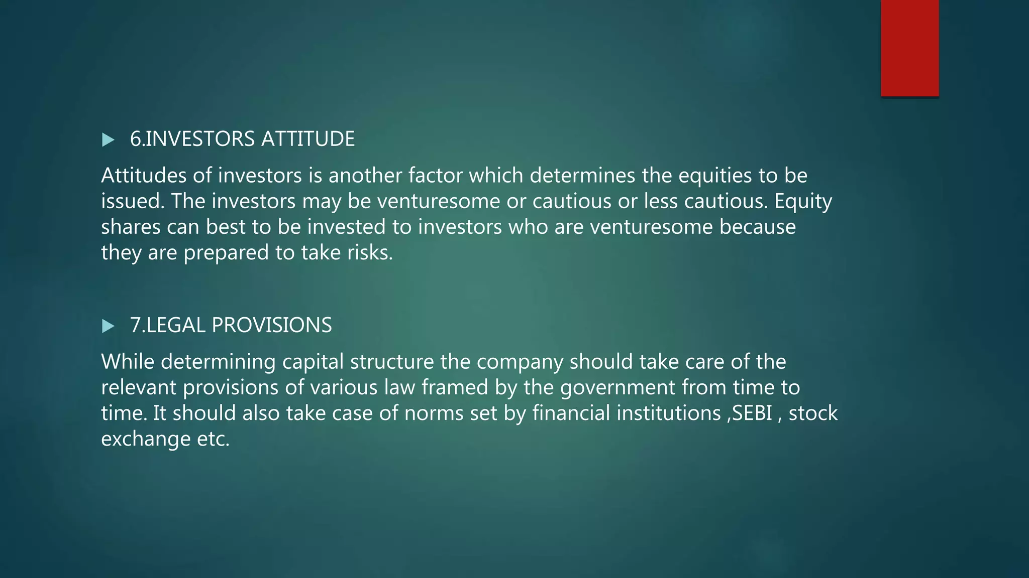 Factors affecting capital structure | PPTX