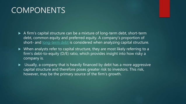 Factors affecting capital structure | PPTX