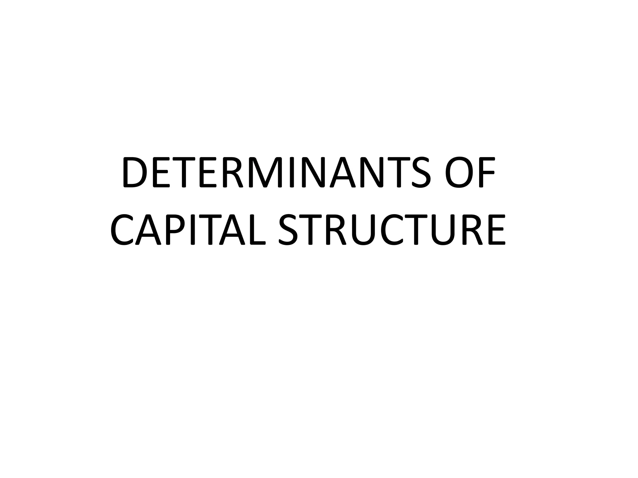 Factors affecting capital structure | PPTX