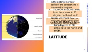 FACTORS AFFECTING CLIMATE.pptx | Weather | Science