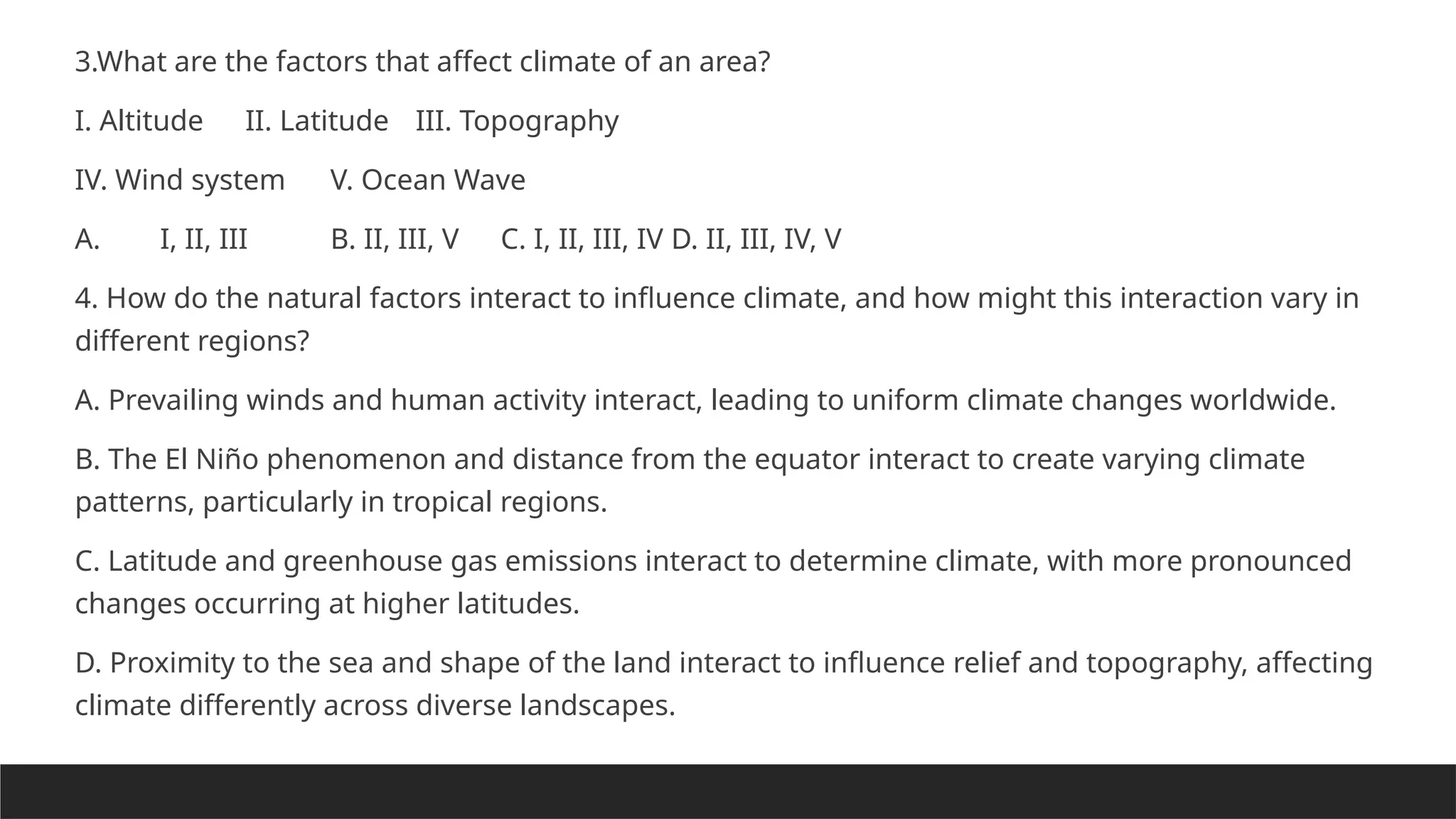 Factors affecting climate QUIZ 15 items.pptx