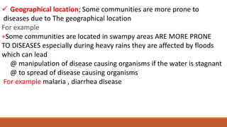 Factors affecting community health | PPTX