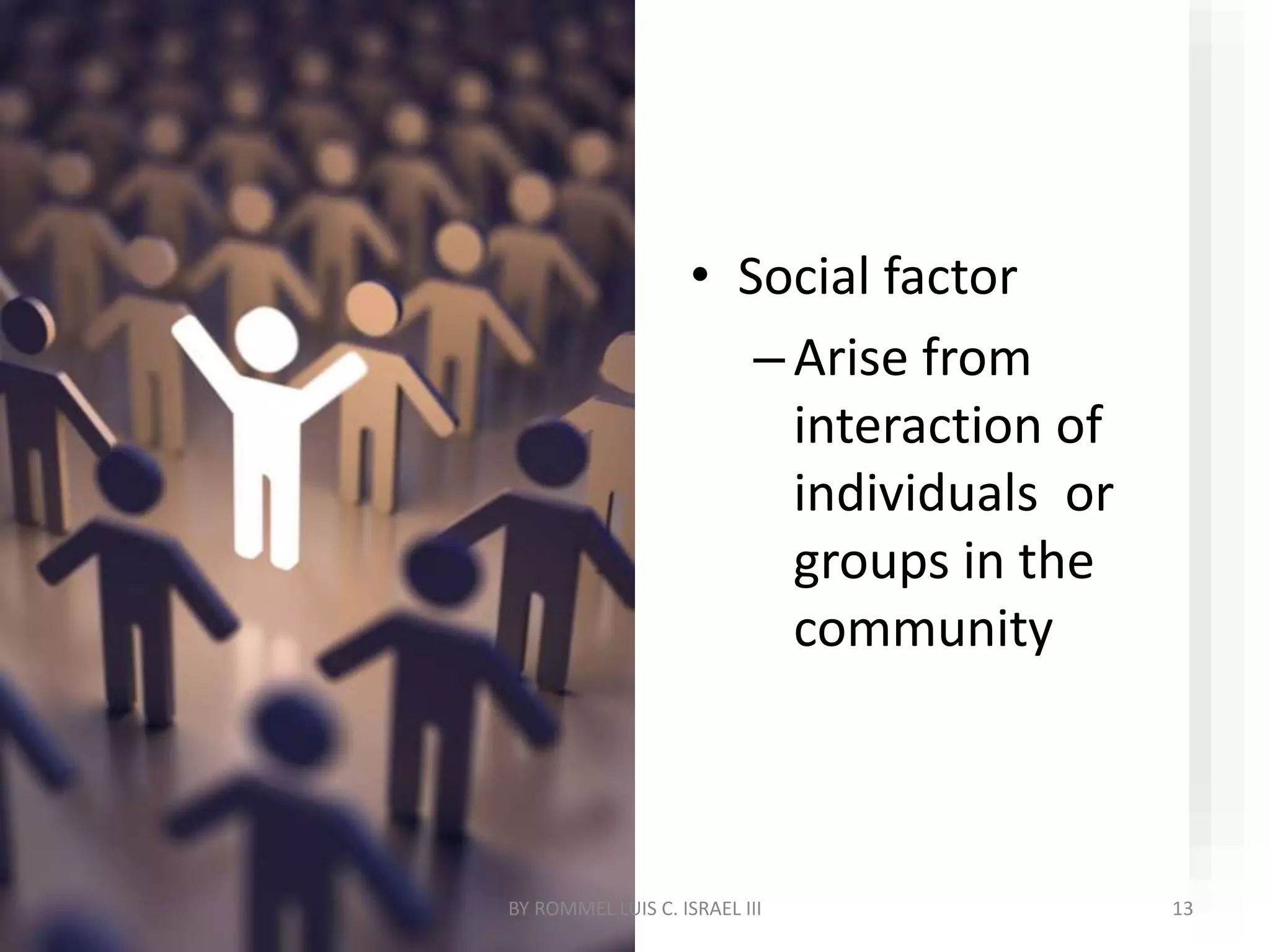 FACTORS AFFECTING COMMUNITY HEALTH | PPTX