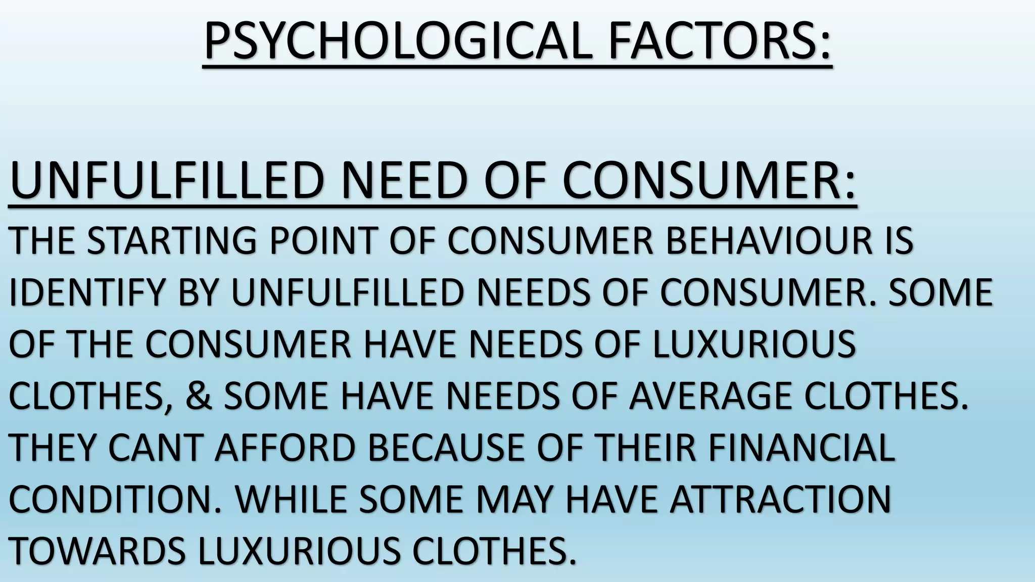 Factors affecting consumer behaviour | PPTX