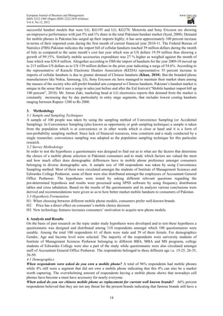 Factors affecting consumers' choice of mobile phone selection in ...
