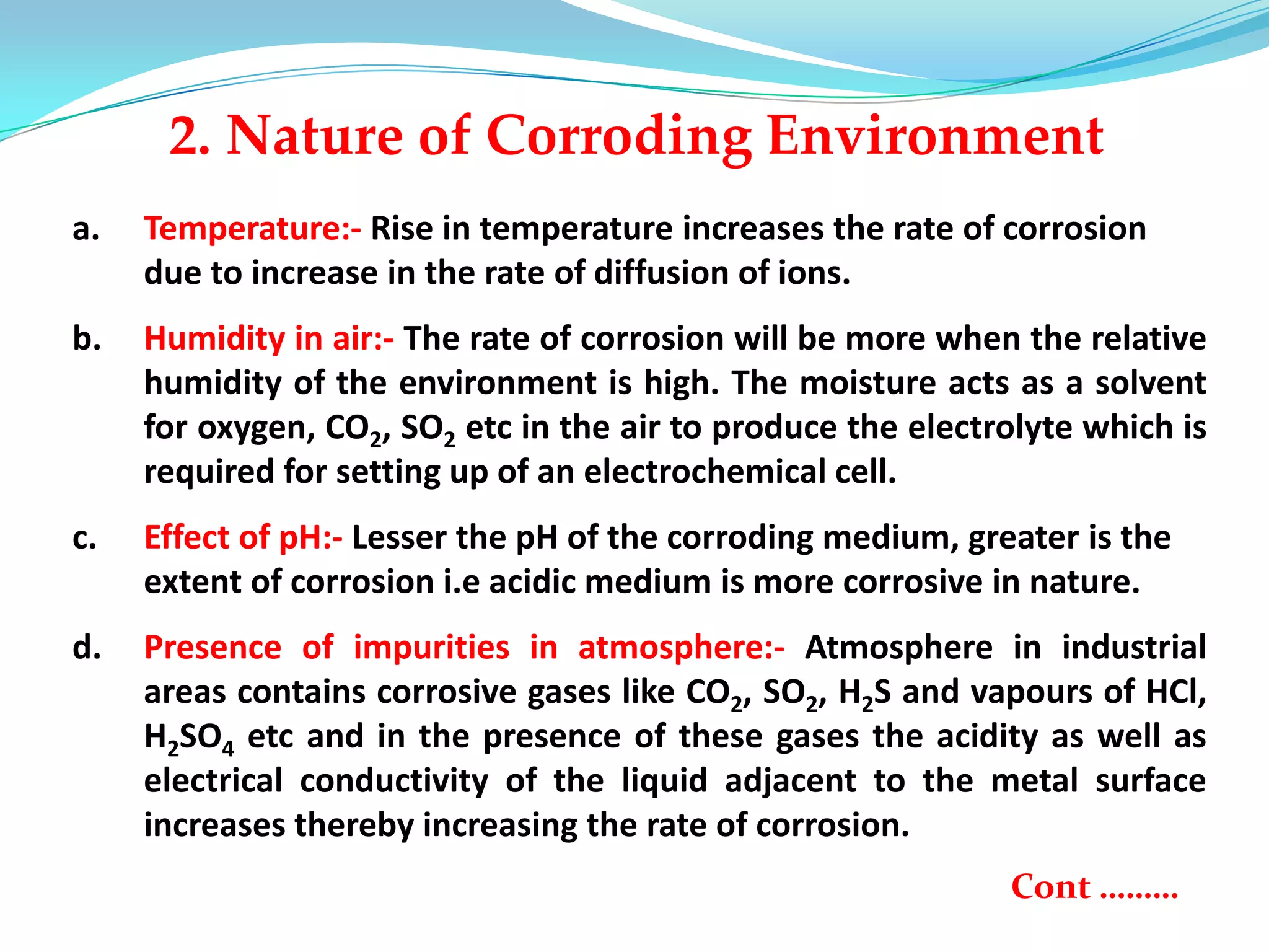 Factors affecting corrosion & control measures | PDF