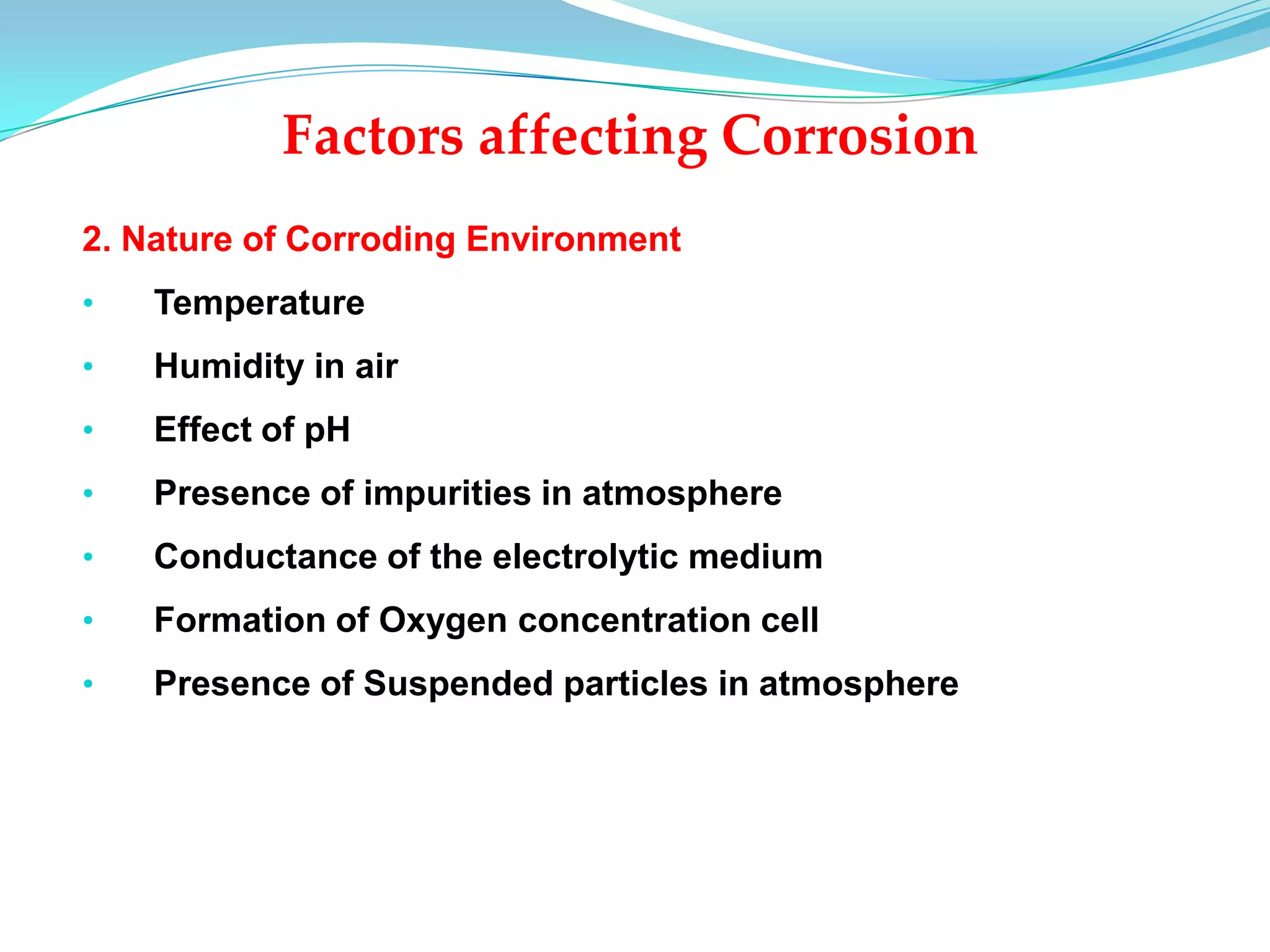 Factors affecting corrosion & control measures | PDF