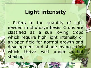 FACTORS AFFECTING CROP PRODUCTION PPT SLIDESHARE | PPTX