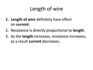 Factors affecting current flow | PPT