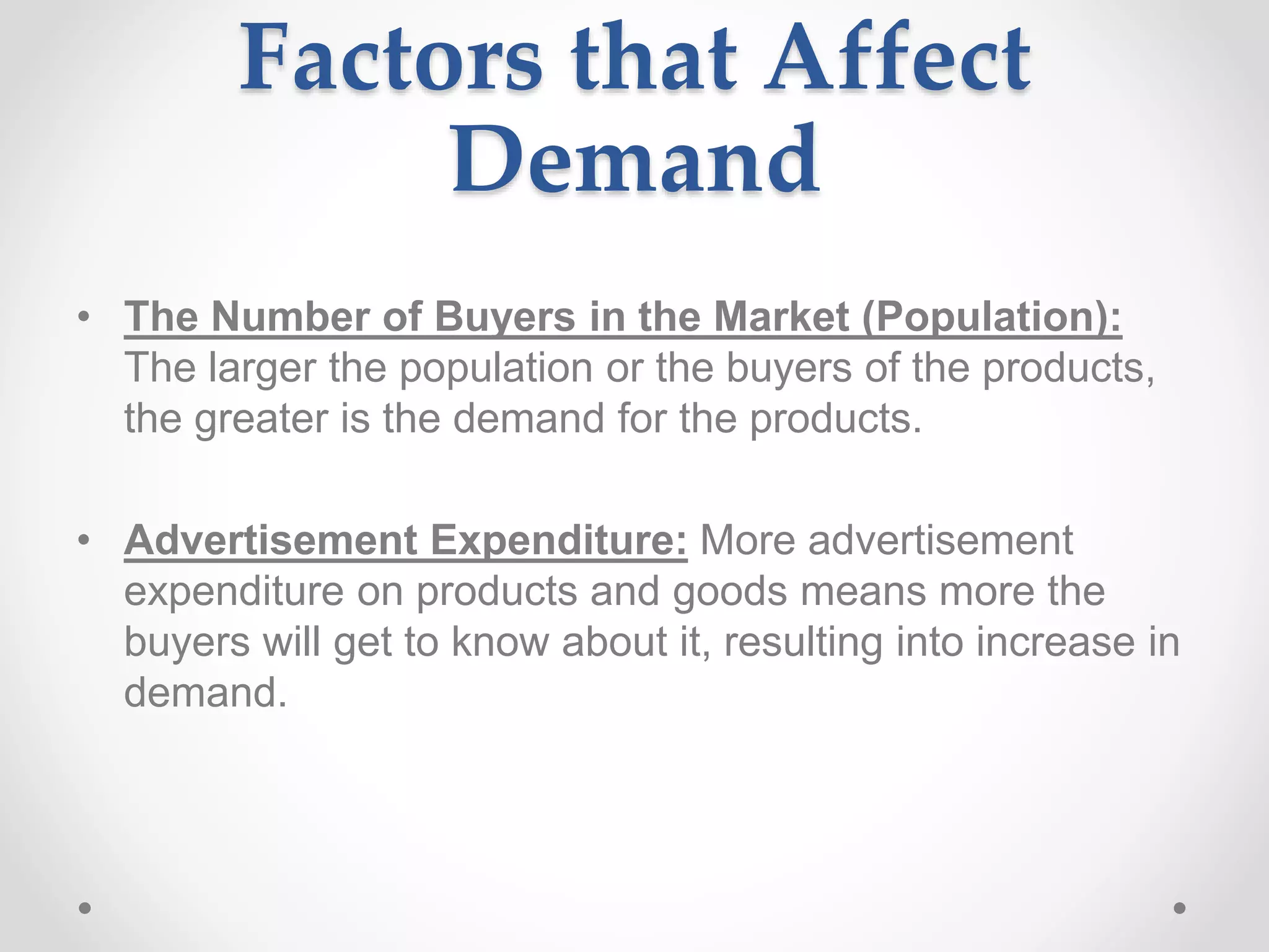 Factors affecting demand and supply by jaya singh | PPTX