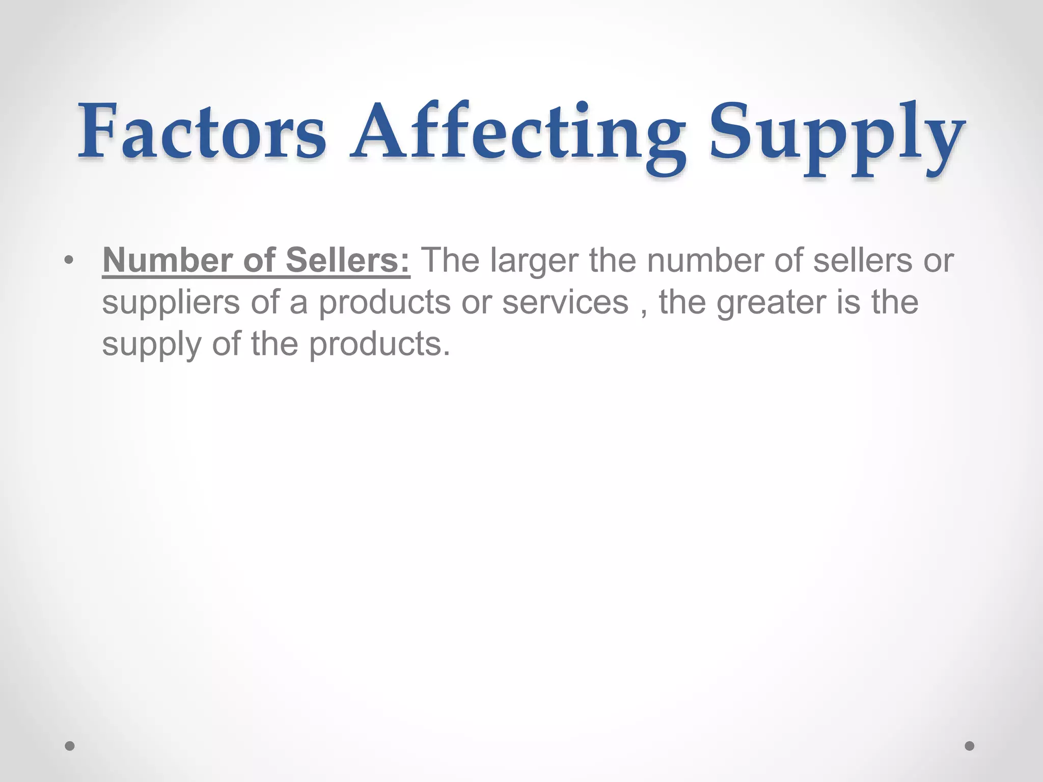Factors affecting demand and supply by jaya singh | PPTX