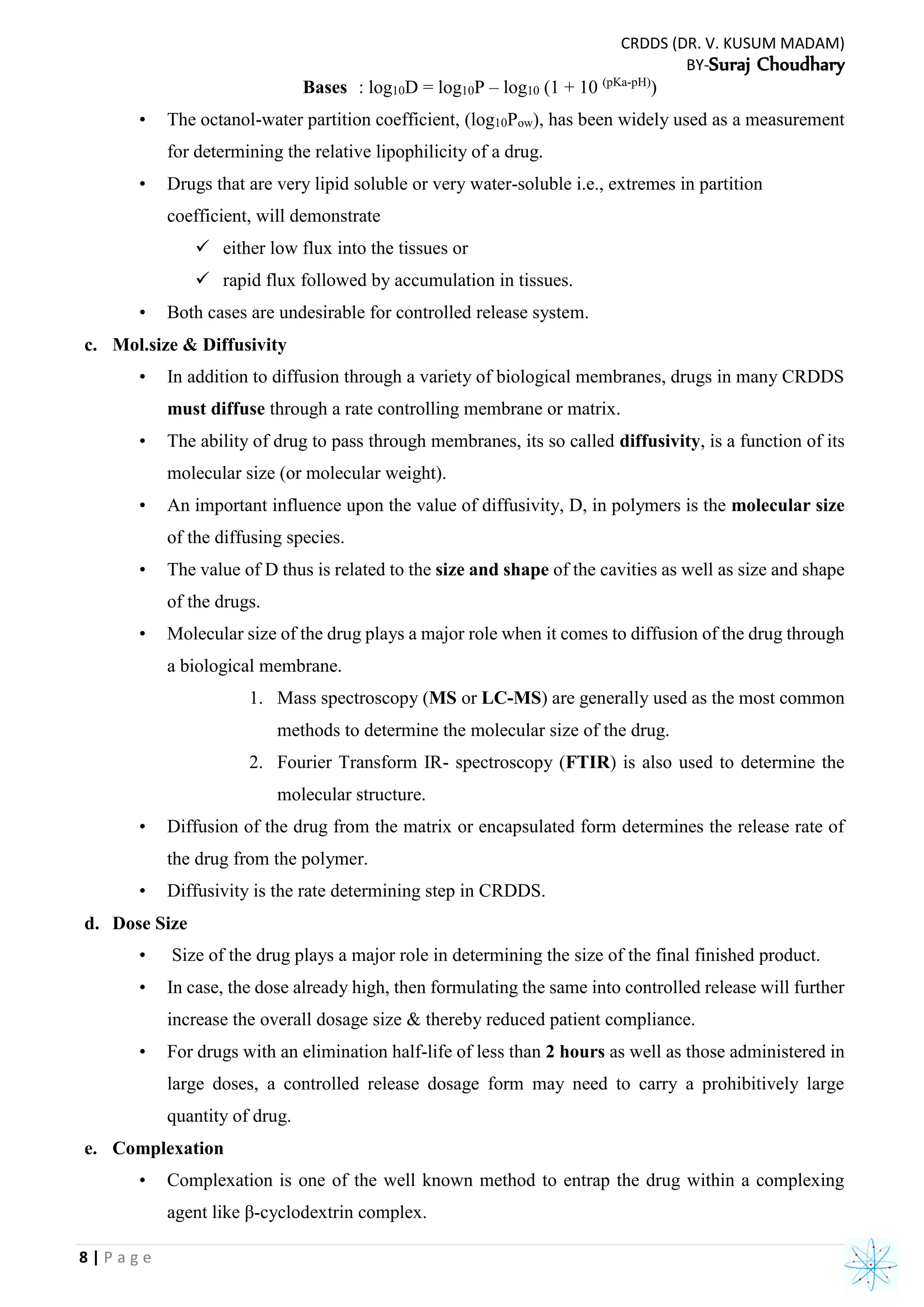Factors Affecting Design Of Controlled Release Drug Delivery Systems Write Up Pdf