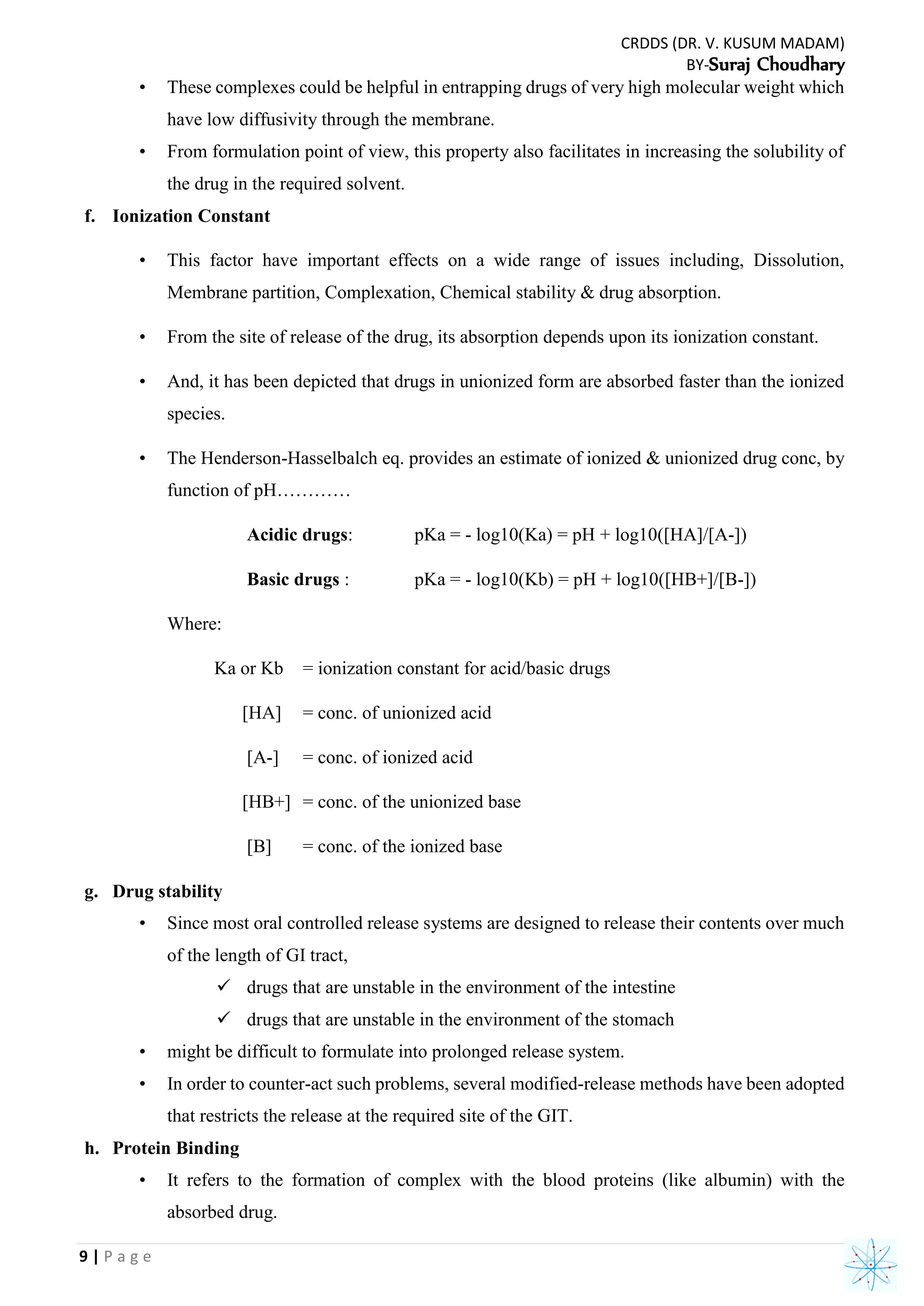 Factors Affecting Design Of Controlled Release Drug Delivery Systems Write Up Pdf