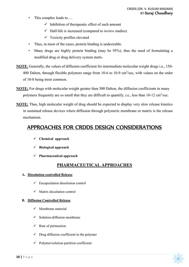 Factors Affecting Design Of Controlled Release Drug Delivery Systems Write Up Pdf