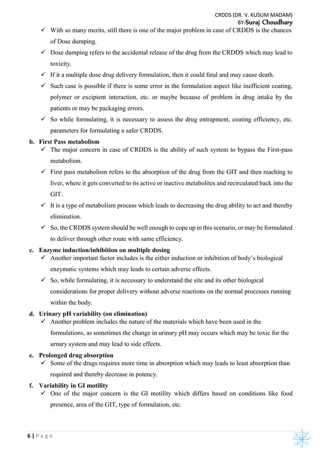 Factors Affecting Design Of Controlled Release Drug Delivery Systems Write Up Pdf