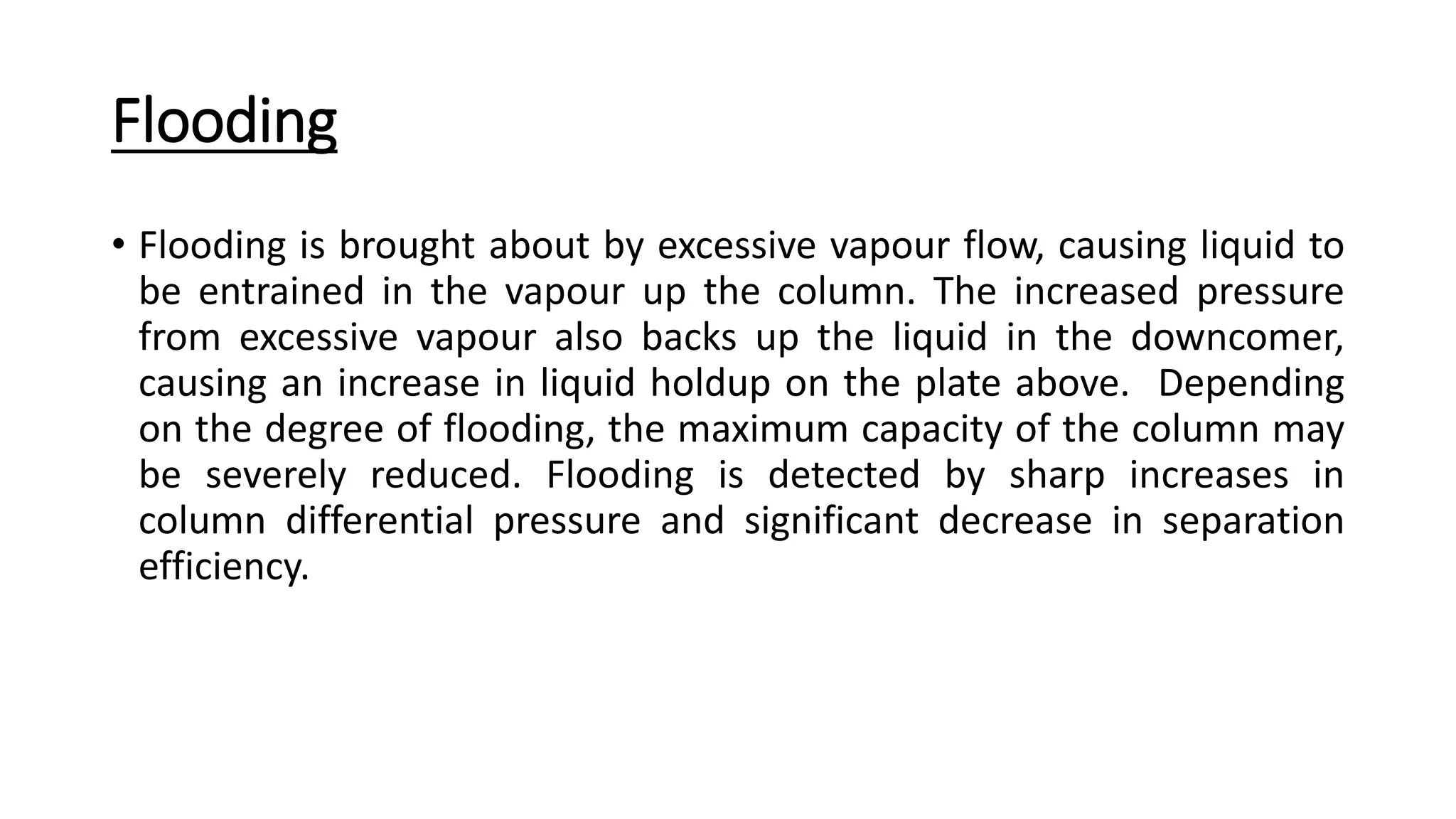Factors affecting distillation column operation | PPTX