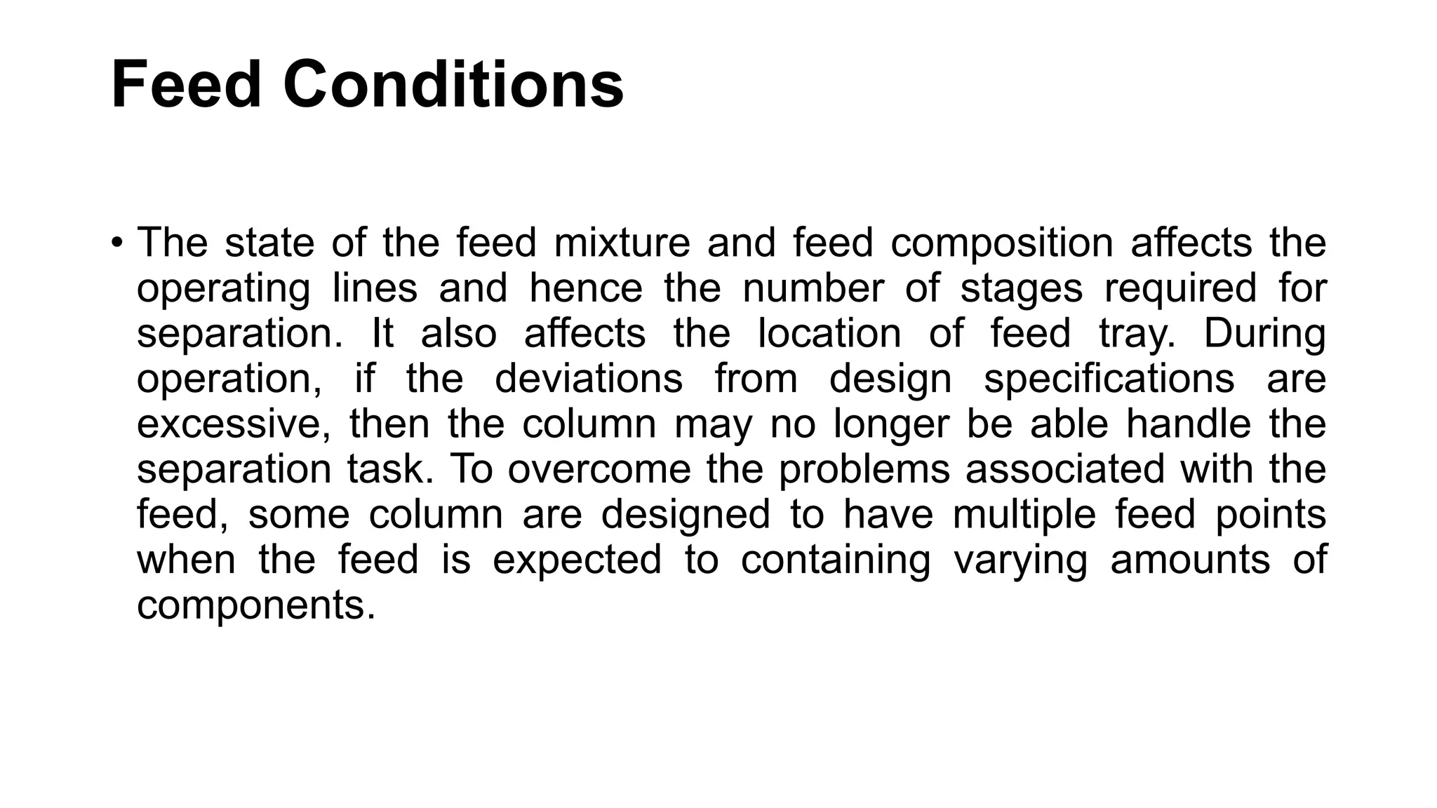 Factors affecting distillation column operation | PPTX