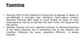 Factors affecting distillation column operation | PPTX