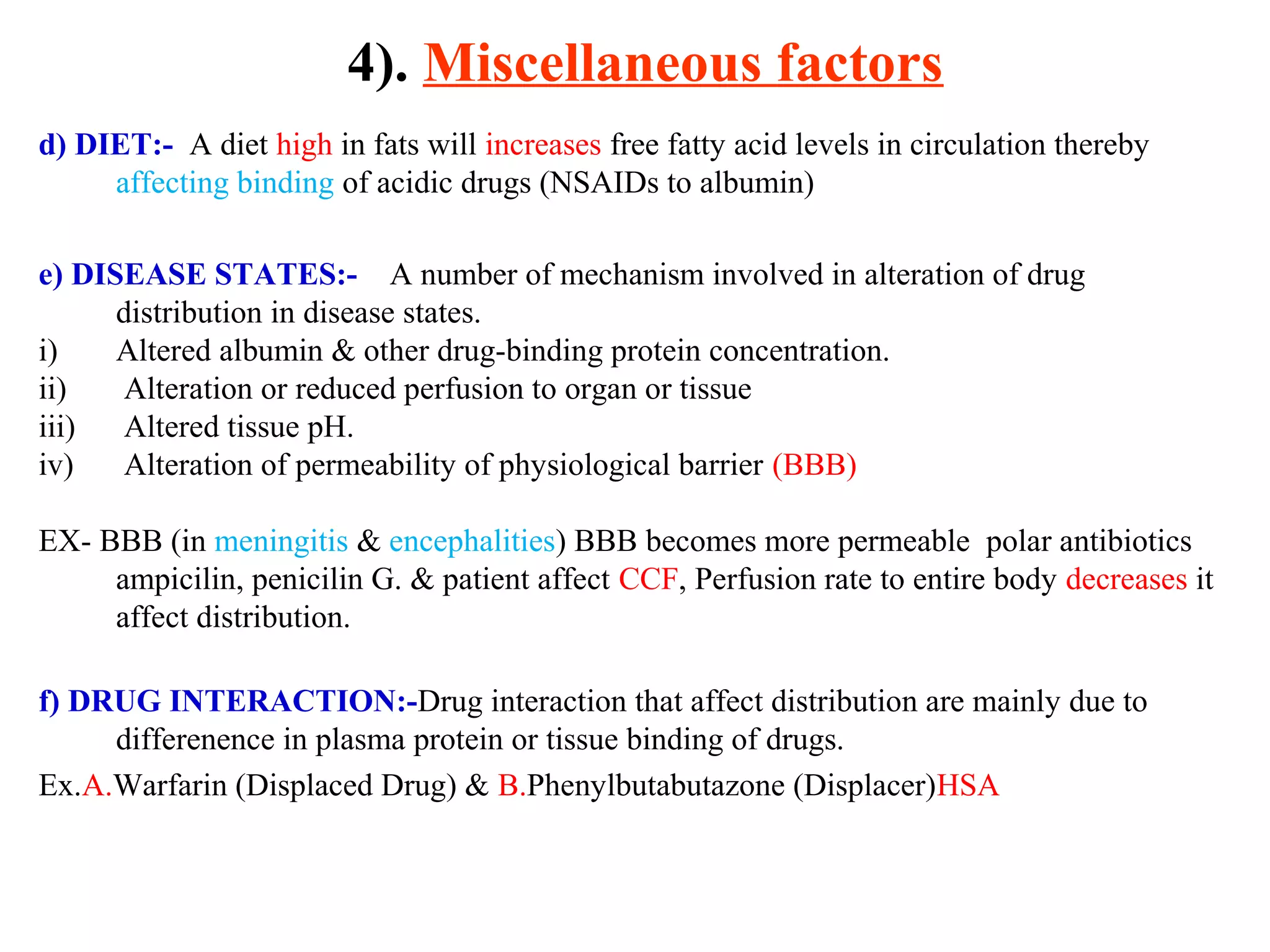 Factors affecting distribution of drug | PPT
