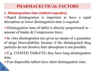 Factors affecting drug absorption | PPTX