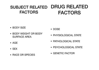 Factors affecting drug action pdf | PDF