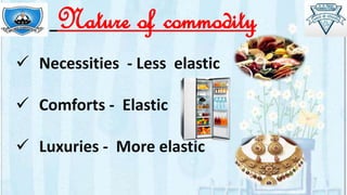 Factors affecting elastisity of demand | PPTX