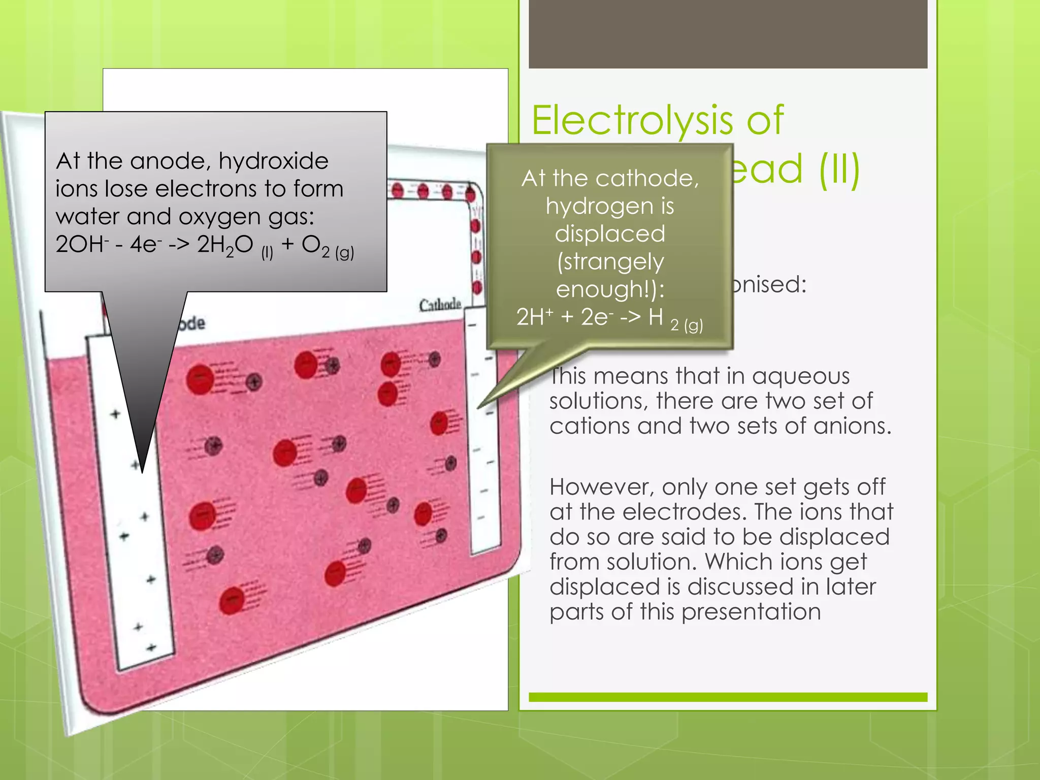 Factors affecting electrolysis | PPTX