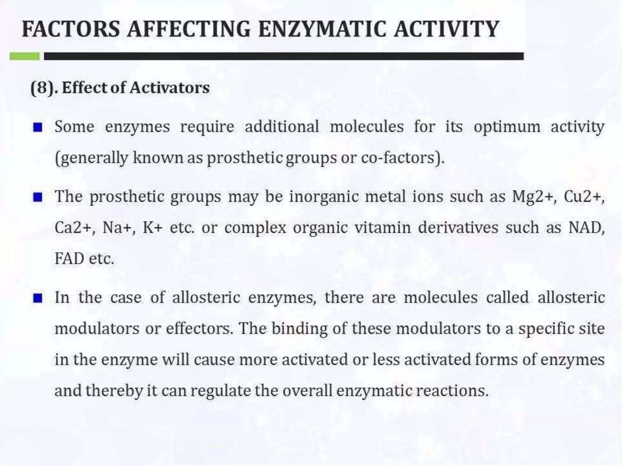 Factors Affecting Enzyme Action Ppt