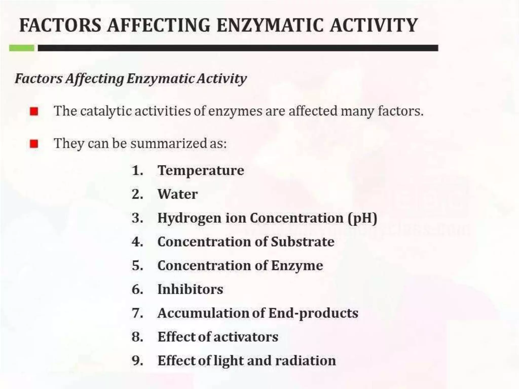 Factors Affecting Enzyme Action Ppt