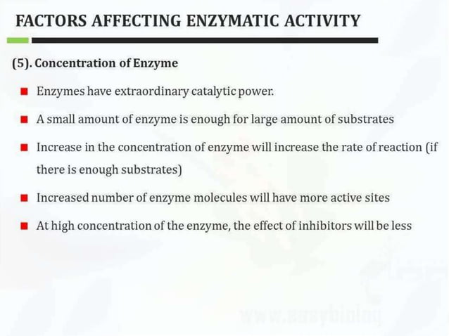 Factors Affecting Enzyme Action Ppt