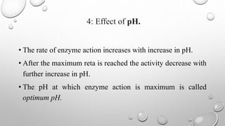 Factors affecting enzyme activity | PPTX