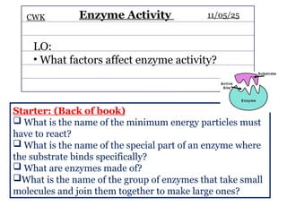 Factors affecting enzyme activityfgi.ppt