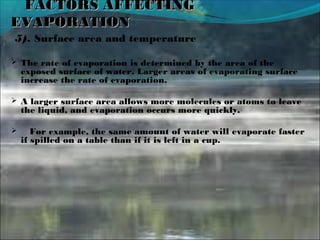 PPt on Factors affecting evaporation by Prateek | PPT