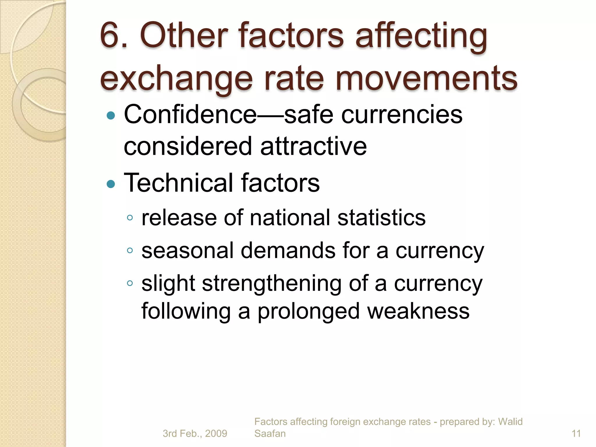 Factors affecting exchange rates | PPTX