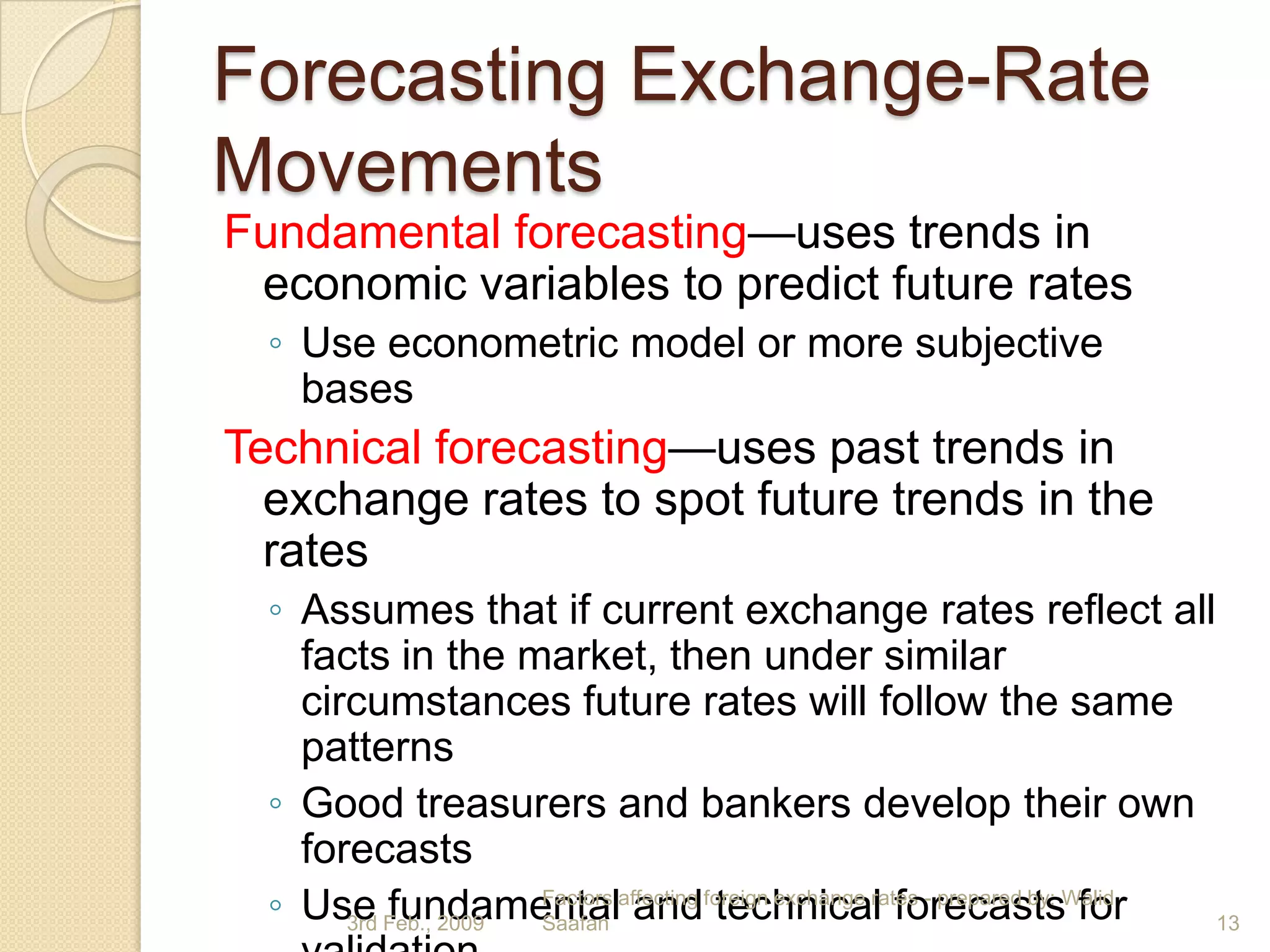 Factors affecting exchange rates | PPTX