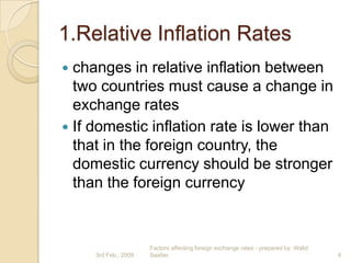 Factors affecting exchange rates | PPTX