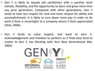 Expectations of gen y at Workplace | PPT