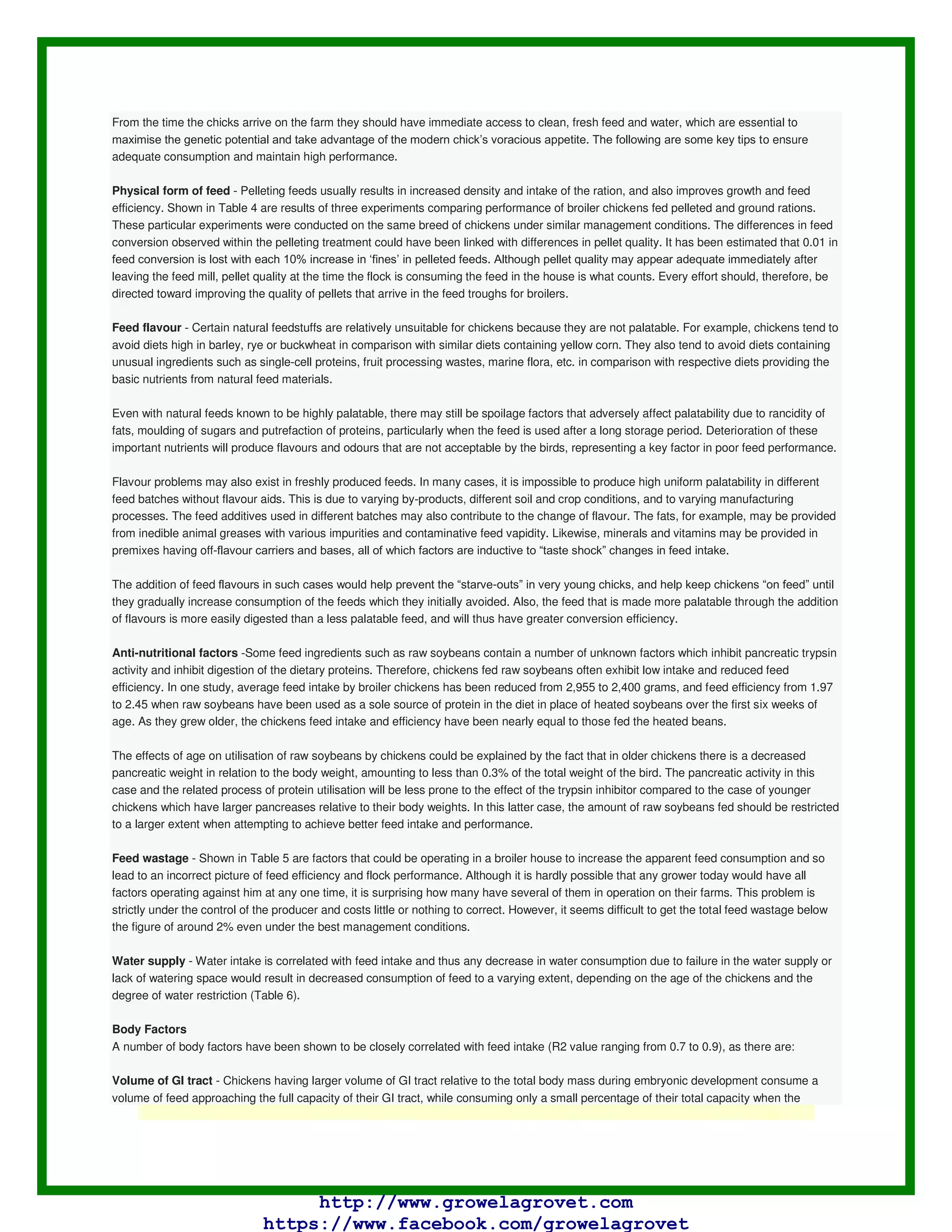 Factors Affecting Feed Intake in Poultry. | PDF