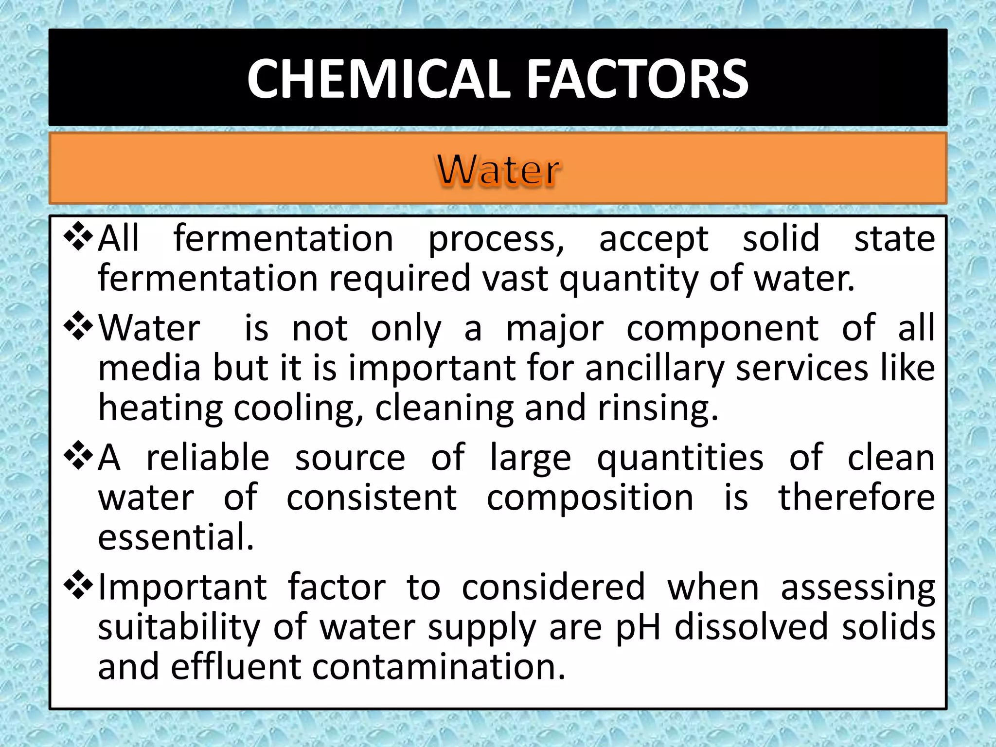 Factors affecting fermentation | PPTX