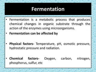 Factors affecting fermentation | PPTX