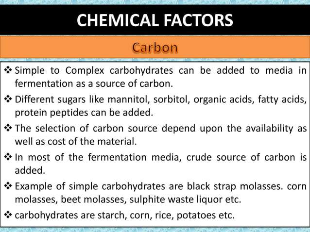 Factors affecting fermentation | PPTX | Chemistry | Science