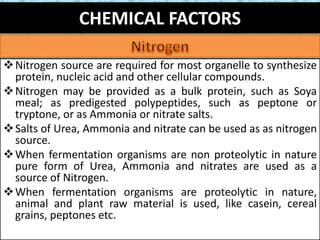 Factors affecting fermentation | PPTX