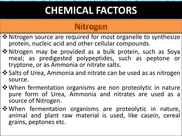 Factors affecting fermentation | PPTX | Chemistry | Science