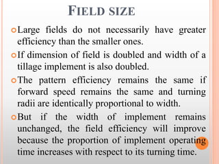 factors affecting field performance, ergonomic performance & rolling ...