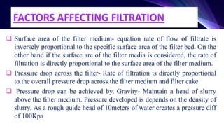 Factors affecting filtration | PPTX