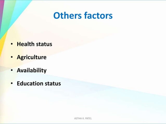 Factors affecting food & nutrition | PPTX