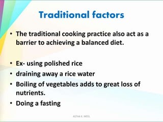 Factors affecting food & nutrition | PPTX