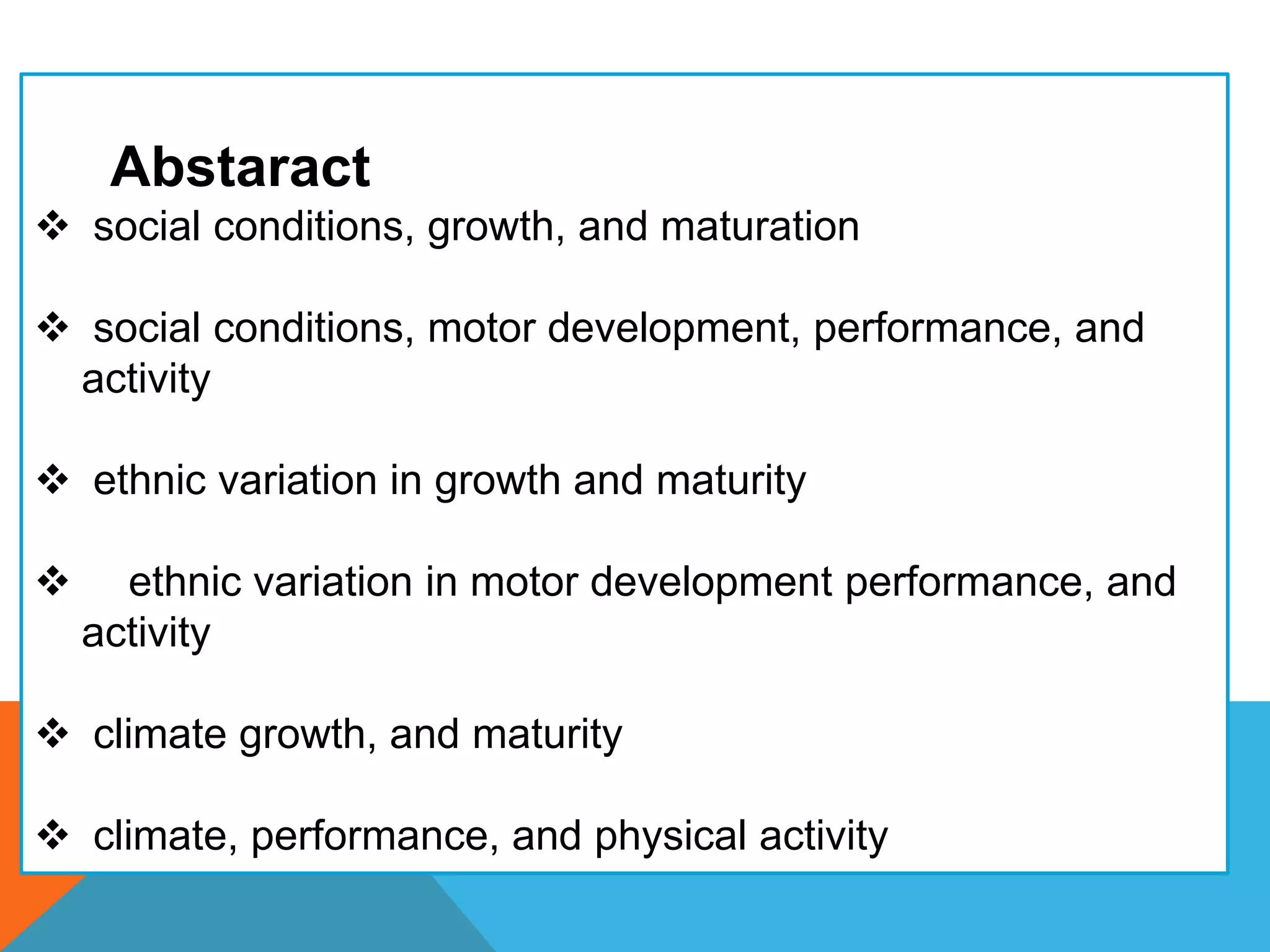 Factors affecting growth, maturation,physical activity | PPT