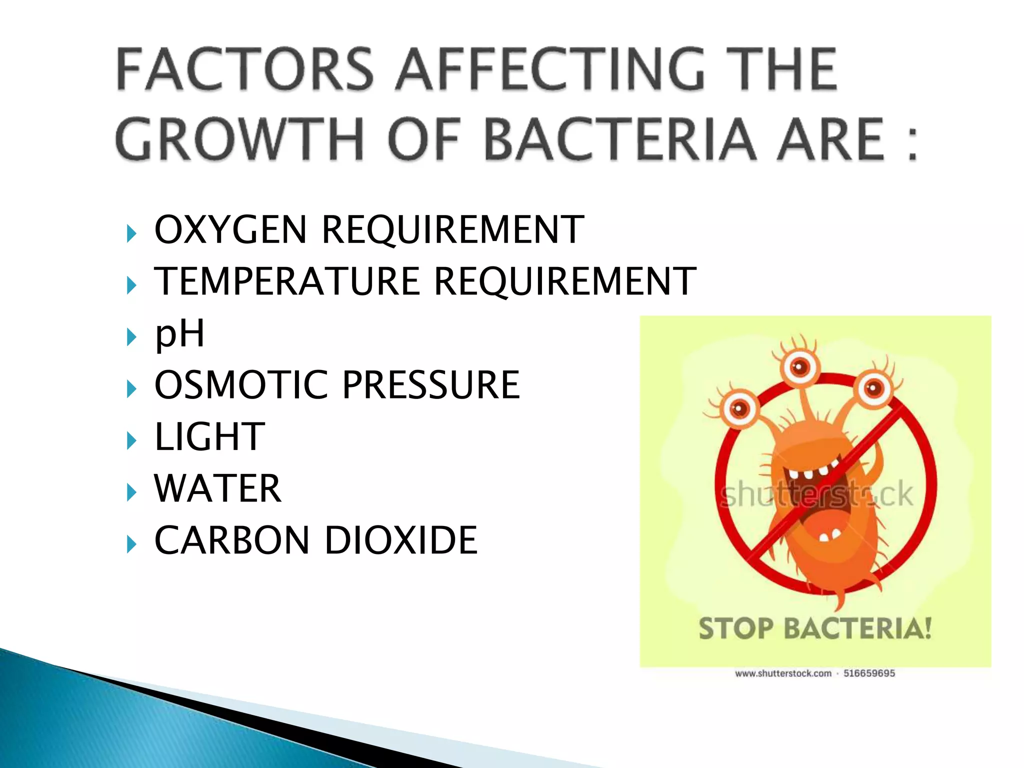 Factors affecting growth of bacteria | PPTX